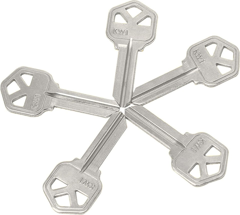 5 Pin Key Blanks for Locksmith / 50 Kwikset KW1 / Brass Key Key Blanks ...