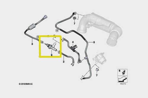 OEM Mini Cooper F54/F60 Fuel Tank Breather Valve 13907614013 | eBay