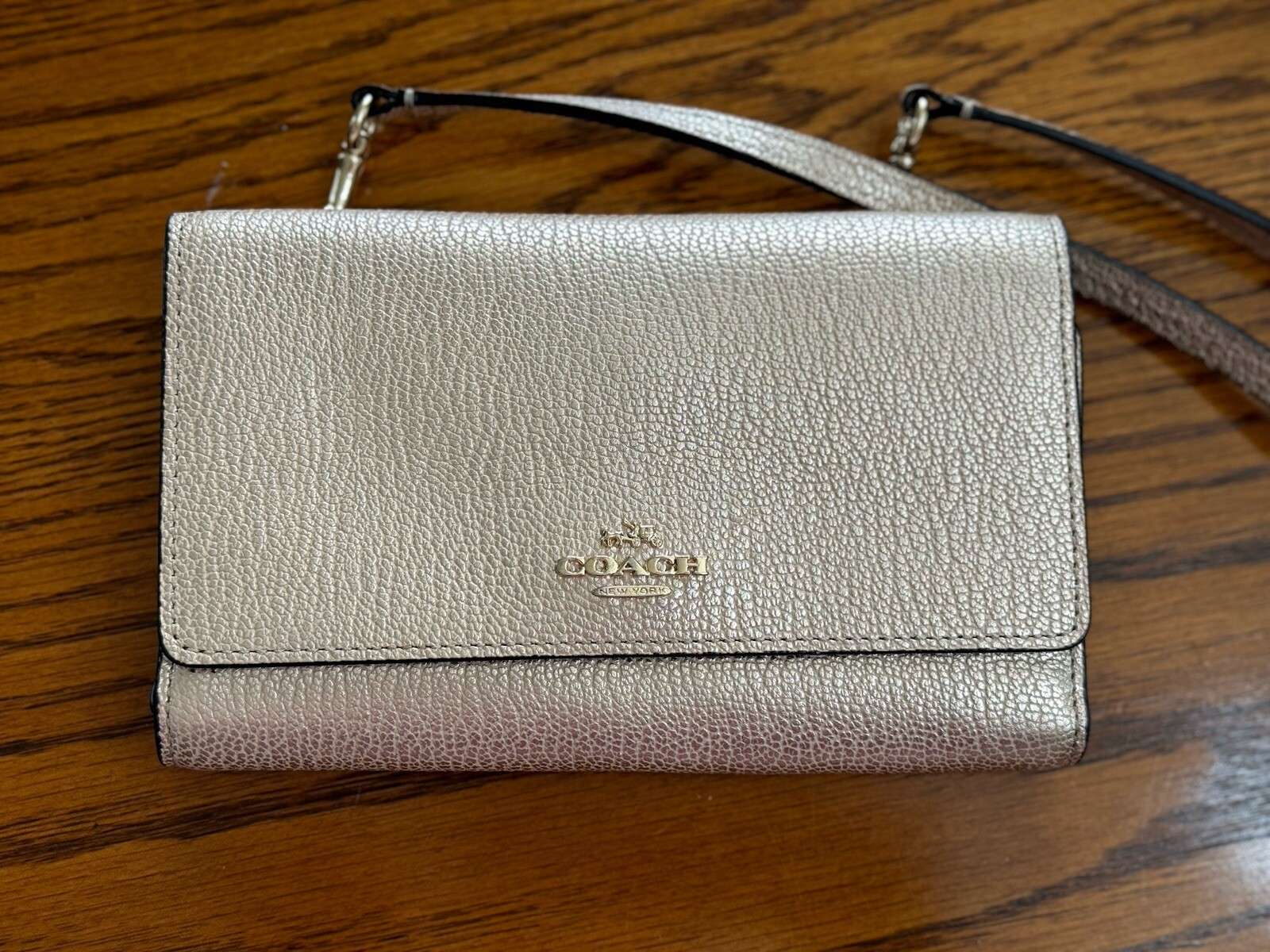 coach crossbody wallet purse women rose gold | eBay