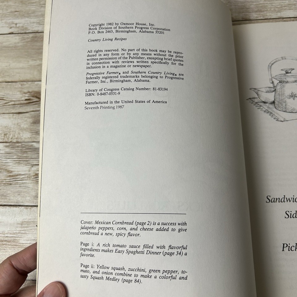 Country Living Recipes Cookbook by Jean Wickstrom Liles (Paperback 1982 ...