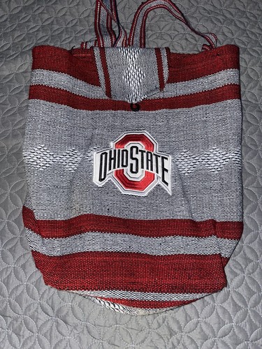 Red/Gray Ohio State Roll Tide Crimson Knit Knapsack Backpack Book Bag ...