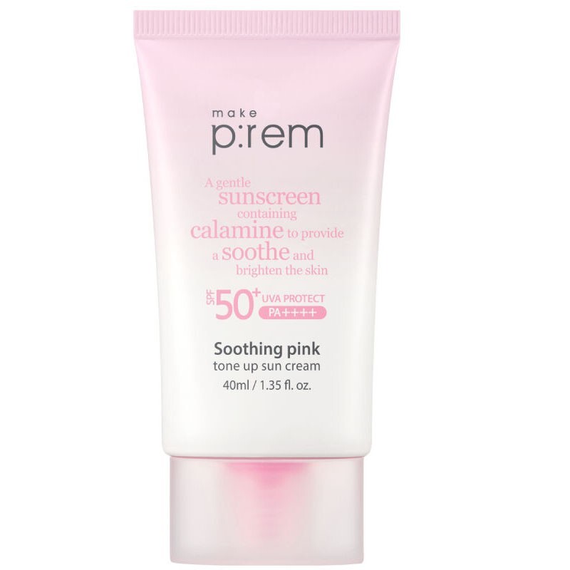 make prem Soothing Pink Tone-Up Sun Cream 40ml sun screen Sunblock ...