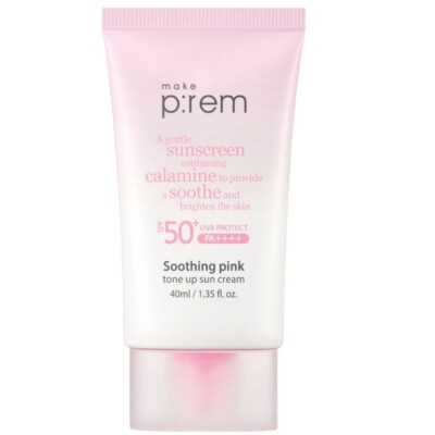 make prem Soothing Pink Tone-Up Sun Cream 40ml sun screen Sunblock ...