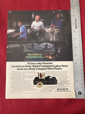 Phil Collins Genesis Band for Sony 1986 Print Ad | eBay