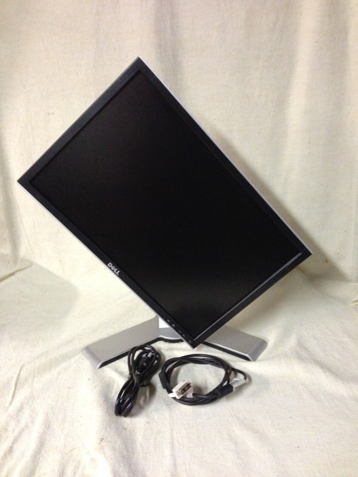 DUAL Dell 2208WFP / 2208wfpf 22" Wide Screen LCD Computer Monitor * LOT ...