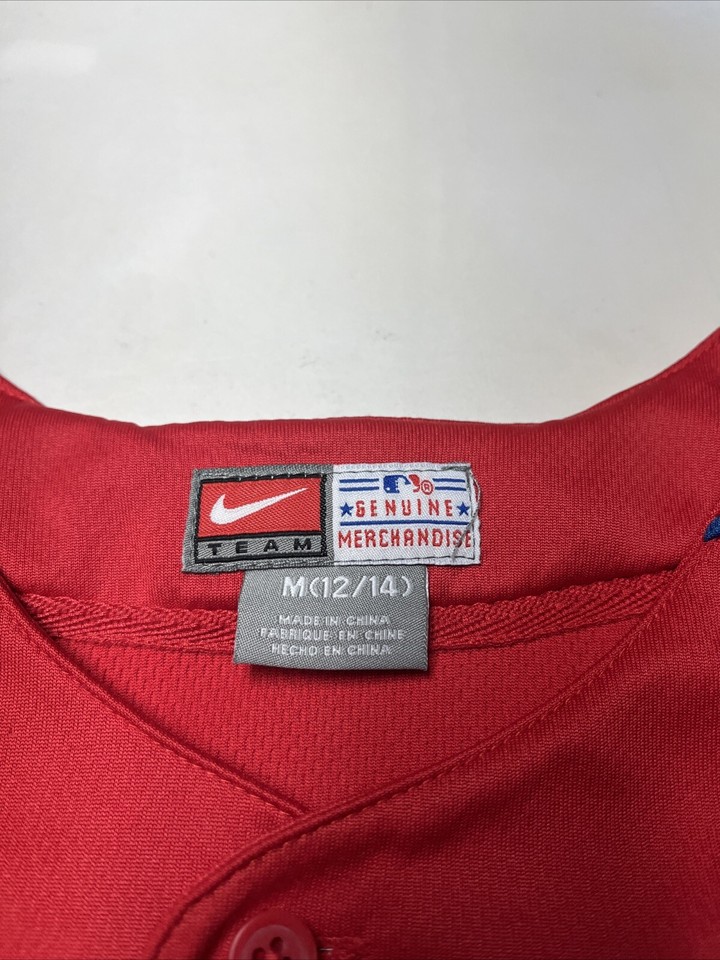 VTG Nike Philadelphia Phillies Chase Utley #26 Red Jersey Youth Size M ...