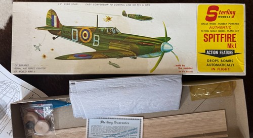 Sterling Models - Spitfire Mk1 - 24" balsa airplane WWII vintage free ...