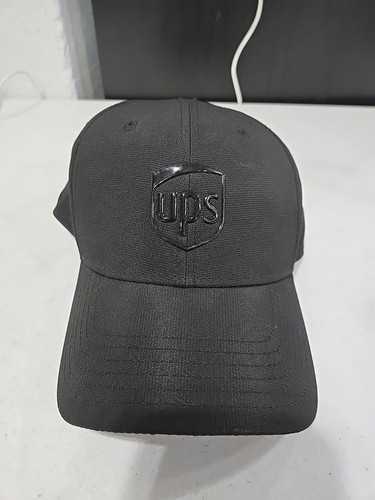 UPS United Parcel Service Black on Black Logo Adjustable Strapback Men ...