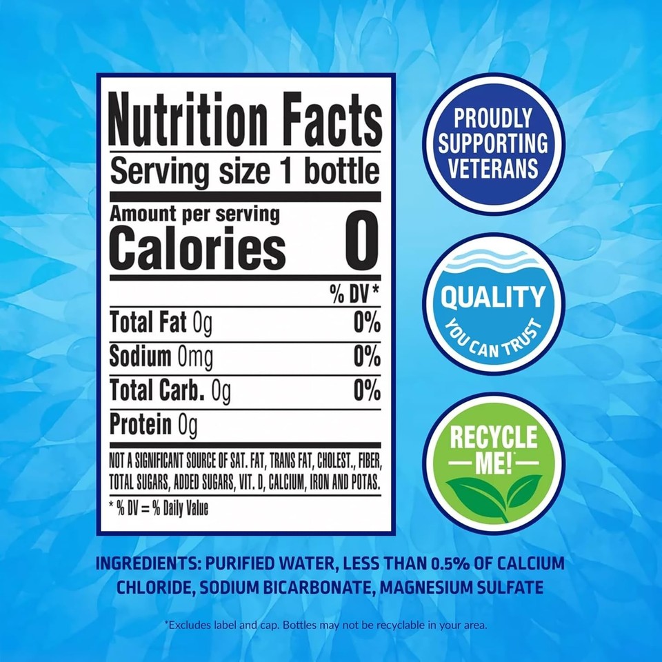 Pure Life Purified Water Bottles, 24 Pack - Still Bottled Water ...