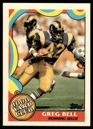 1989 Topps 1000 Yard Club Greg Bell Los Angeles Rams #8 | eBay