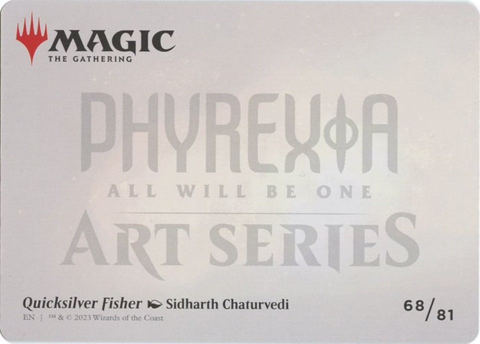MTG ART SERIES, QUICKSILVER FISHER Gold Signature By Sidharth ...