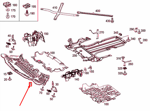 NEW MERCEDES-BENZ C A205 ENGINE COMPARTMENT BOTTOM COVER A2055241800 ...
