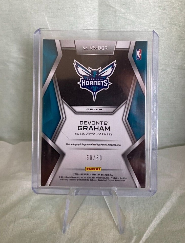Devonte Graham 2018-19 Panini Spectra Auto Charlotte Hornets /60 | eBay