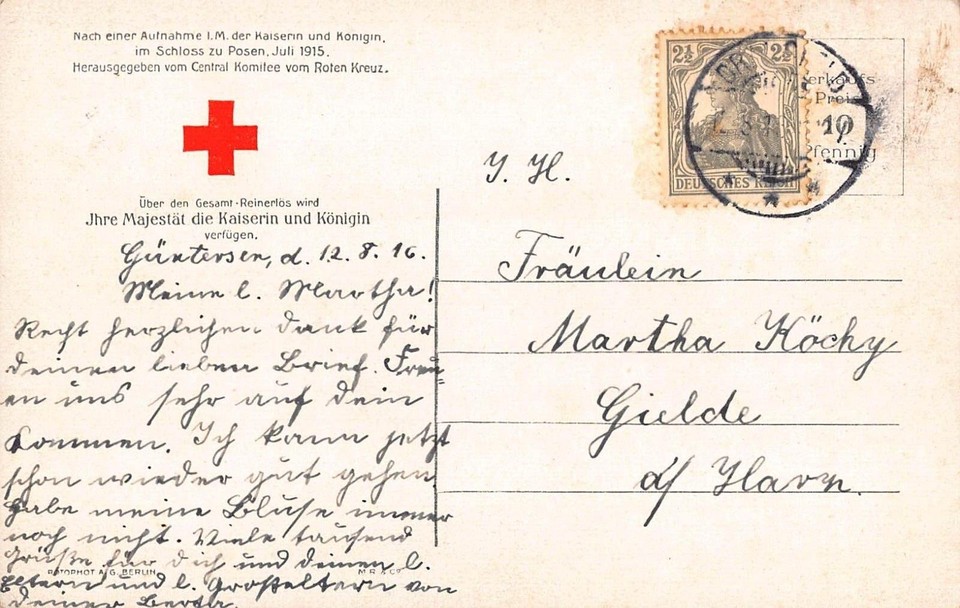L082 German Royalty 1916 Emperor Wilhelm uniform Red Cross postcard | eBay