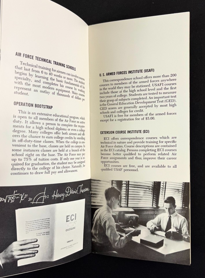 1961 US Air Force Educational Opportunities Vintage Recruitment ...