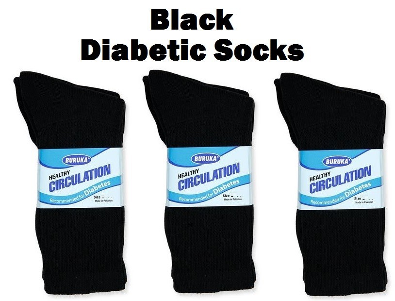 3 6 12 Pairs Mens Womens Circulation Diabetic Crew Socks Lot Buruka 9 ...