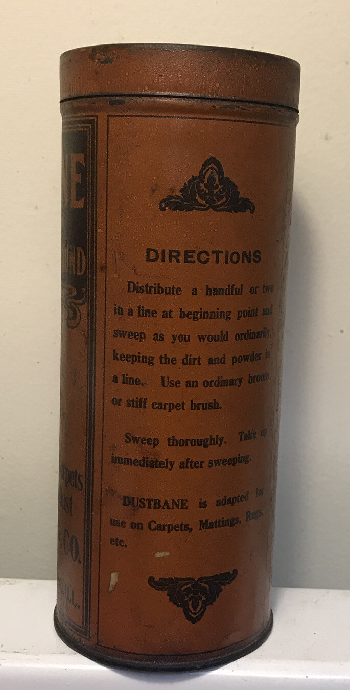 Vintage Dustbane Cleaner Sweeping Compound Dust Killer 79 QTS Tin Can ...