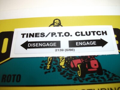 Troy Bilt PTO Detent Plate Decal in white | eBay