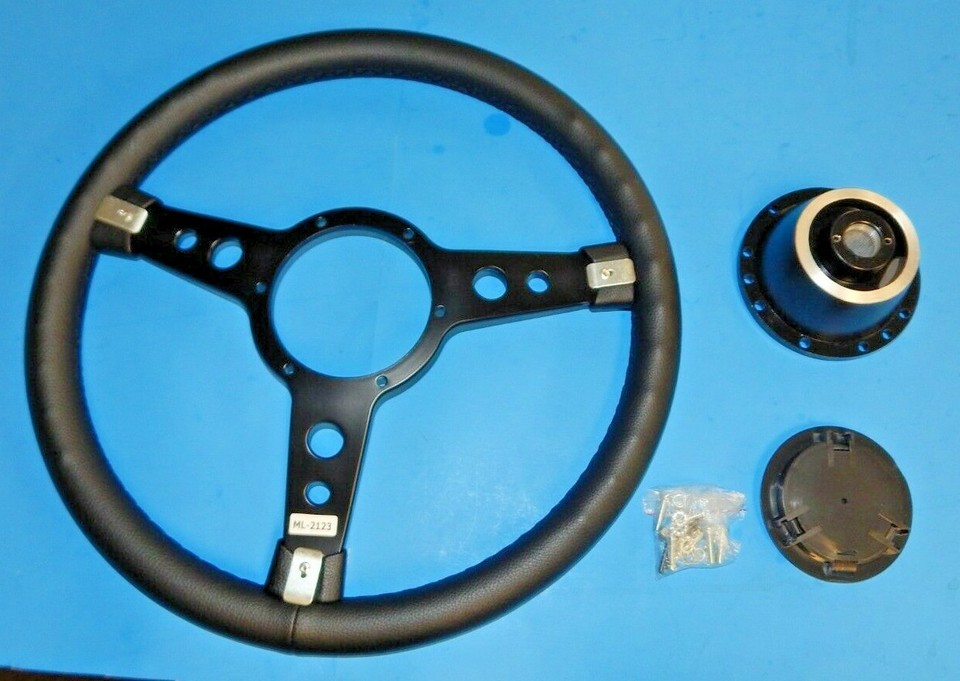 New 15" Vinyl Steering Wheel & Hub Adaptor Triumph Spitfire TR7 Black ...