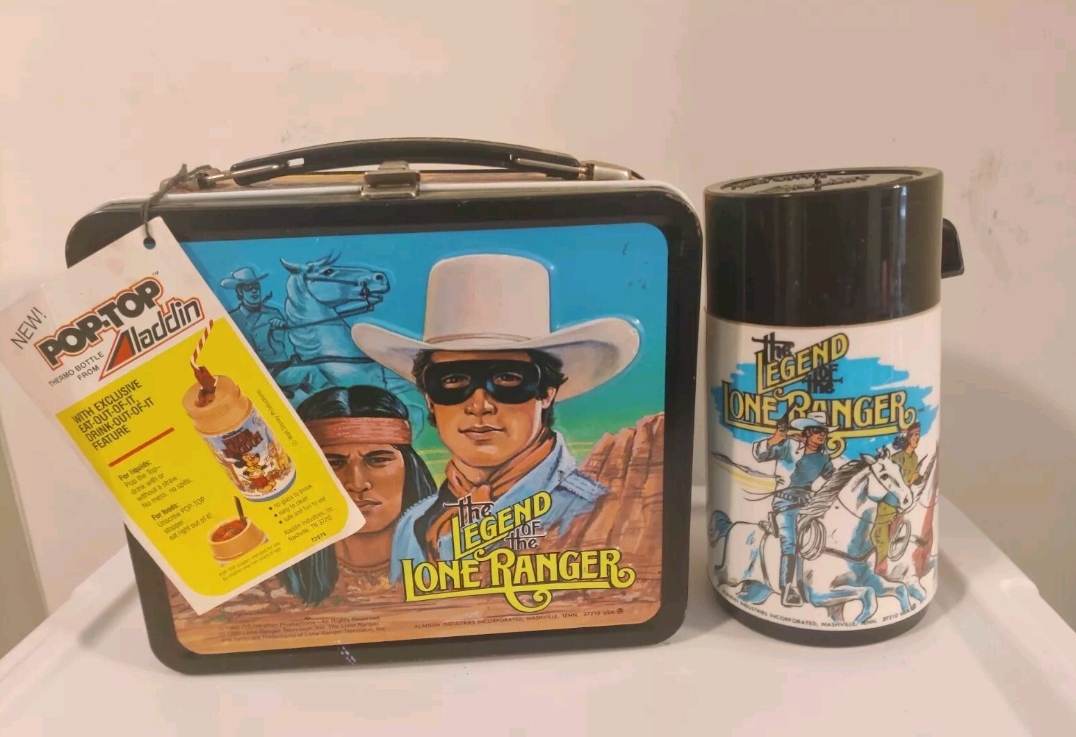 Vintage Near Mint Unused Legend of Lone Ranger Lunchbox W Thermos And ...