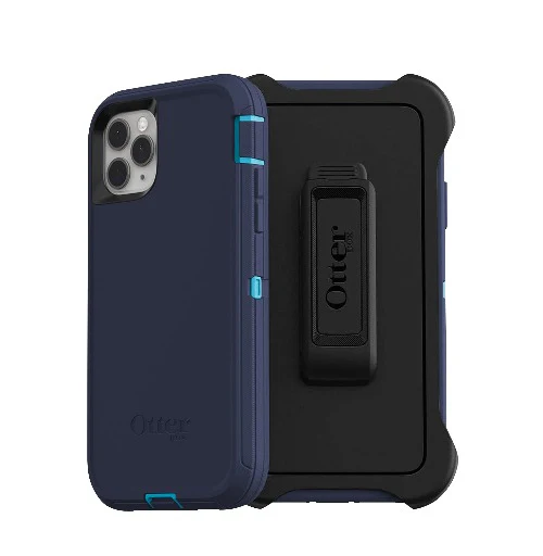 Case With Kickstand For iPhone 15 Pro OtterBox Defender Series - Navy ...