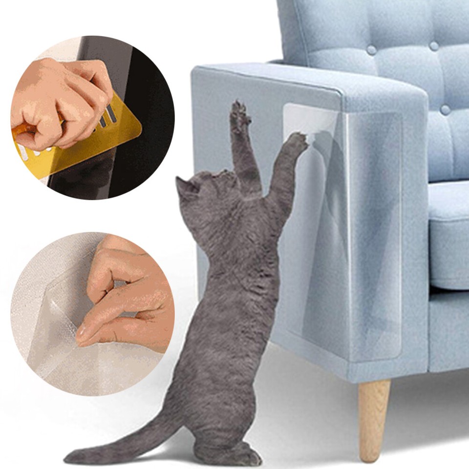 Anti-Scratch Tape 7.8x117 In Self-Adhesive Cat Tape PVC for Furniture ...