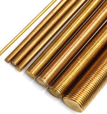1 METER SOLID BRASS THREADED ROD BAR STUDDING ALLTHREAD M4 M5 M6 M8 M10 ...