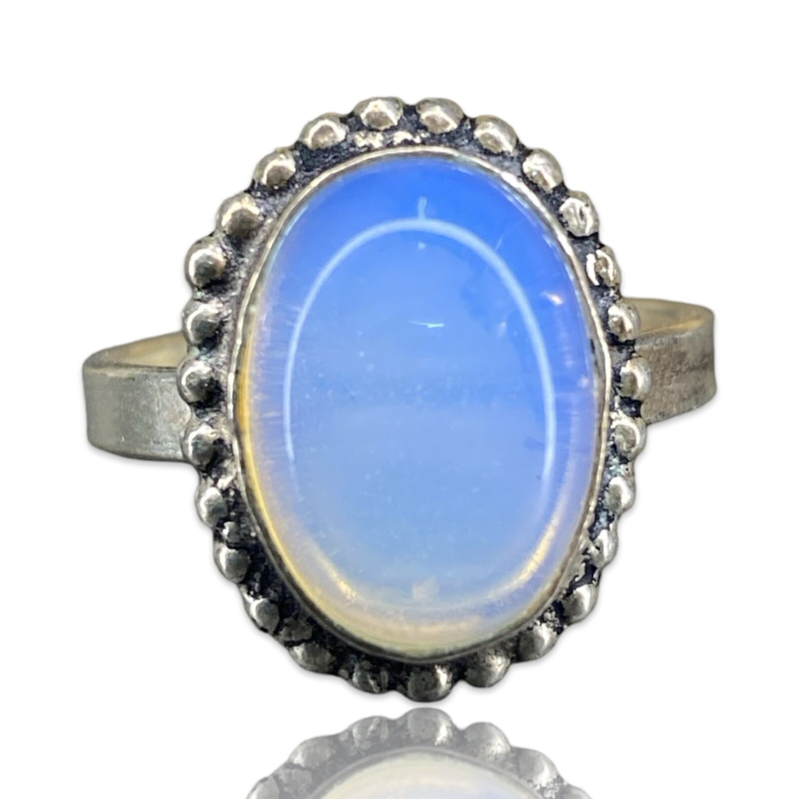 Native American Inspired White Moonstone Sterling Sil… - Gem
