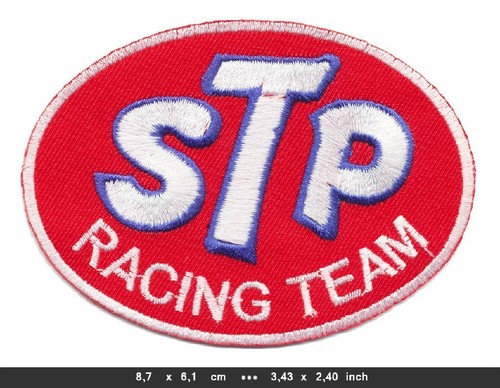 STP RACING TEAM Patches Aufnäher Vintage Motorsport USA Motorenöl motor ...