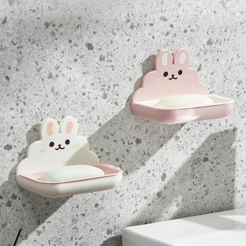 Rabbit Soap Box Bracket Wall Mounted Punch-free Double-layer Soap ...