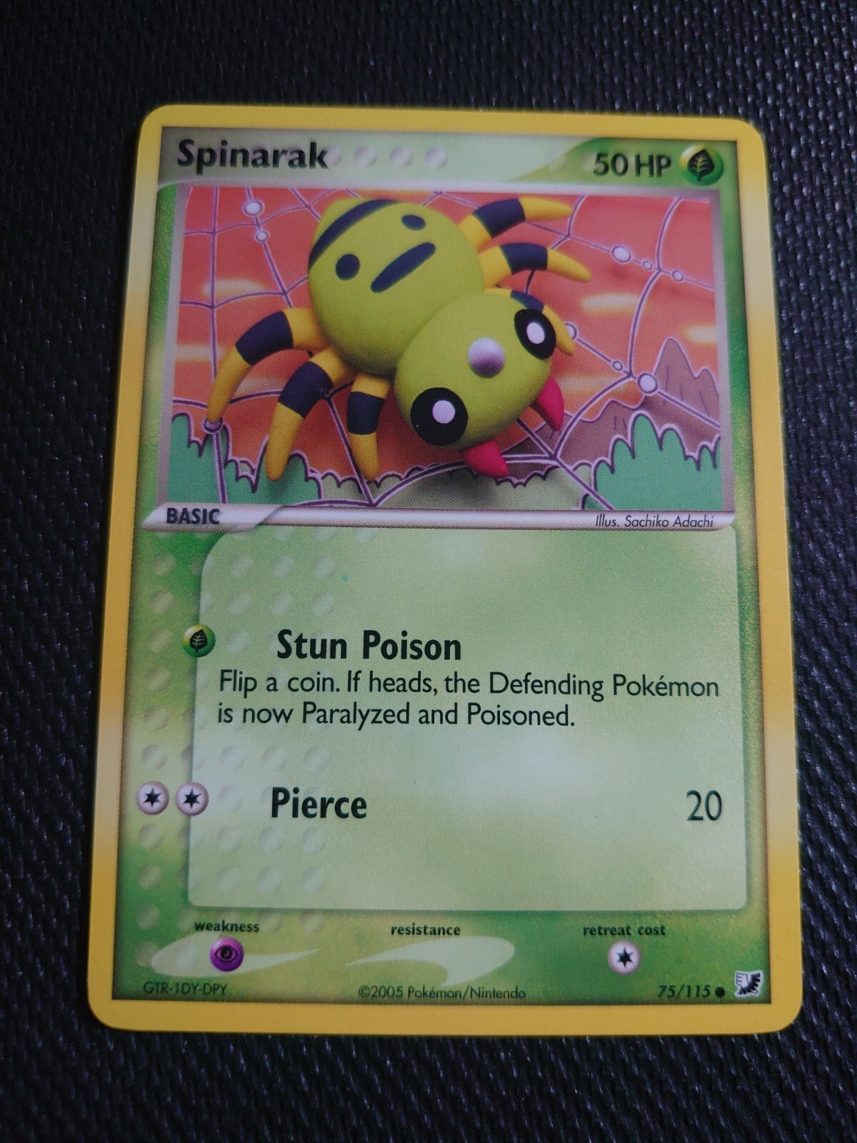 Pok%C3%A9mon+TCG+Spinarak+EX+Unseen+Forces+75%2F115+Regular+Common for ...