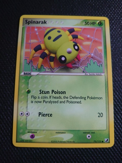 Pokémon TCG Spinarak EX Unseen Forces 75/115 Regular Common for sale ...