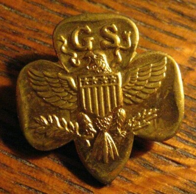 GSA Eagle Lapel Pin - Vintage GS Girl Scouts Member Service Gold Tone ...