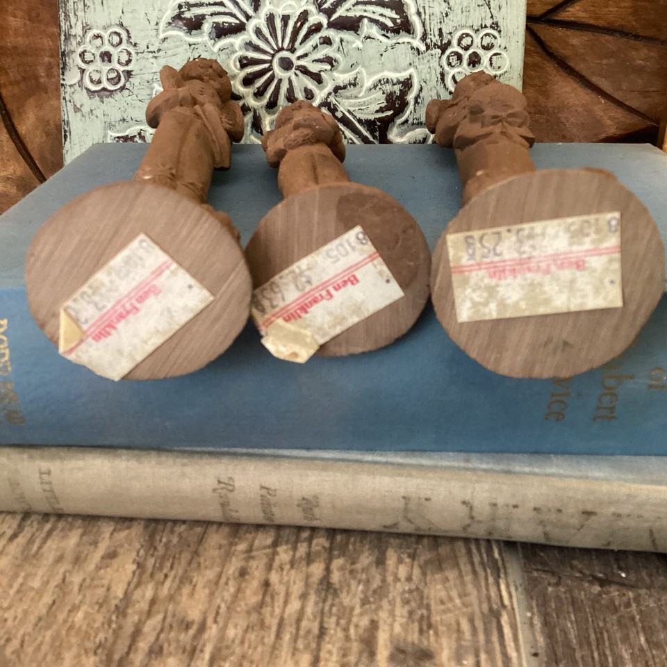 Vintage Bunny Pencil Figurines Bunny Family Ben Franklin Stores Rabbit ...