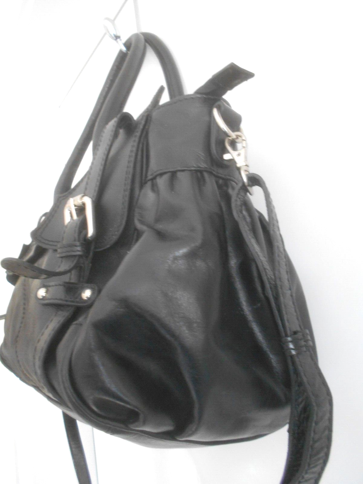 “MODALU LONDON” DESIGNER BEAUTIFUL LARGE BLACK LEATHER TOTE / SHOULDER ...