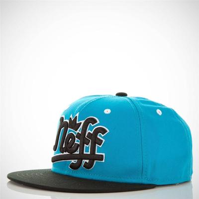 Neff Brooks Custom Goods Snapback Aqua Blue Black Adjustable Ball Hat ...