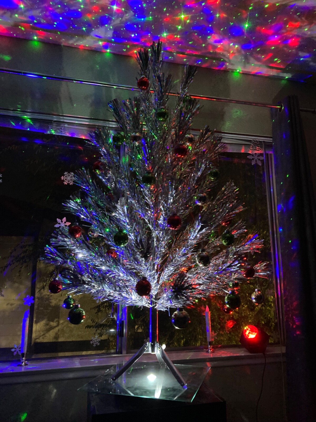 4 ft. Evergleam Star Burst Aluminum Christmas Tree Complete FREE ...