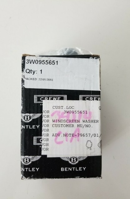 Washer Fluid Pump Bentley CONTINENTAL 6.0 03.05- 3W0955651 for sale ...