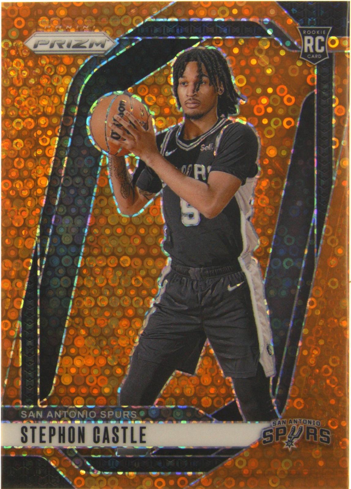 2024-25 Panini Prizm - Stephon Castle #234 Fast Break Orange Prizm /125 ...