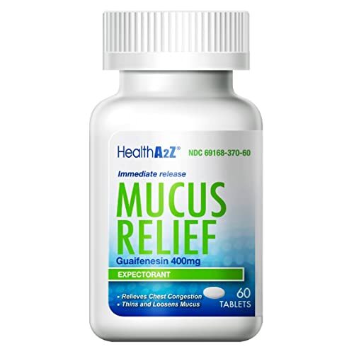 HealthA2Z® Mucus Relief | Guaifenesin 400mg | Immediate Assorted Sizes ...