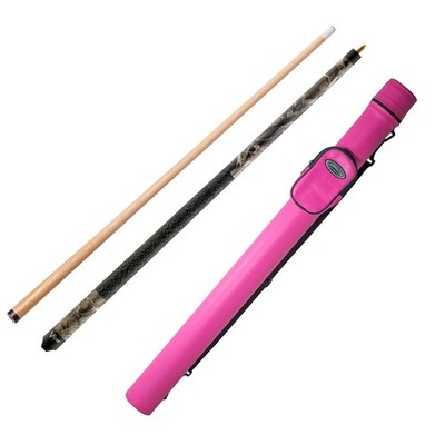 57" Viper Hardwoods Camouflage Pool Billiard Cue + Q-Vault Pink Cue ...