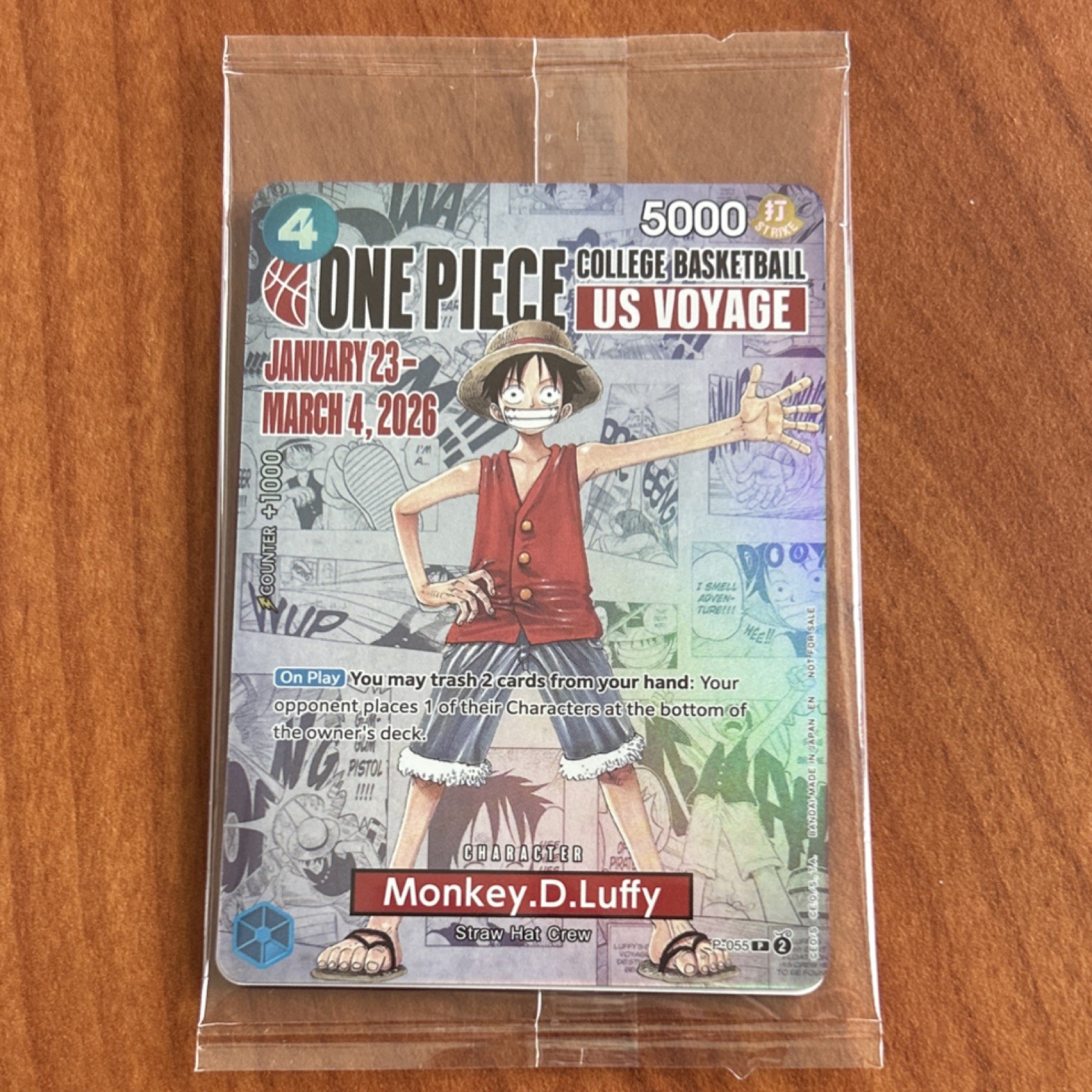 Bandai Monkey D Luffy One Piece Card Rutgers Card + Rolled One Piece ...