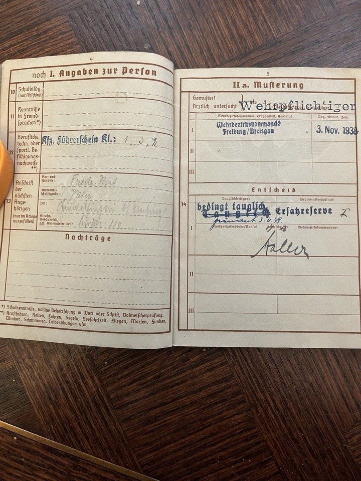WW2 german ID Pass, wehrpass | eBay