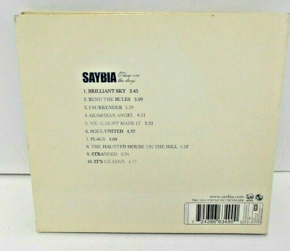 These Are the Days by Saybia (CD, Sep-2004, EMI Music Distribution) for ...