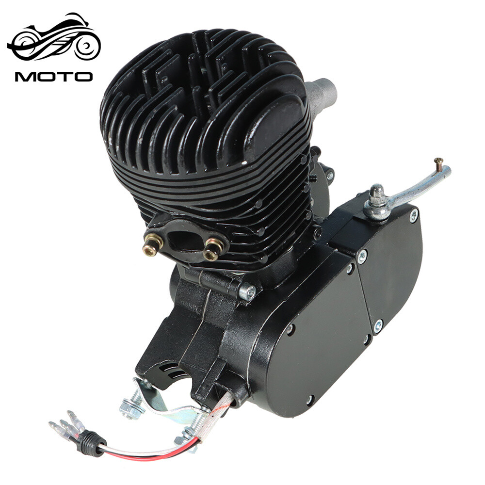 2-Stroke Black 100cc Bicycle Motor Kit Bike Motorized Petrol Gas Engine ...