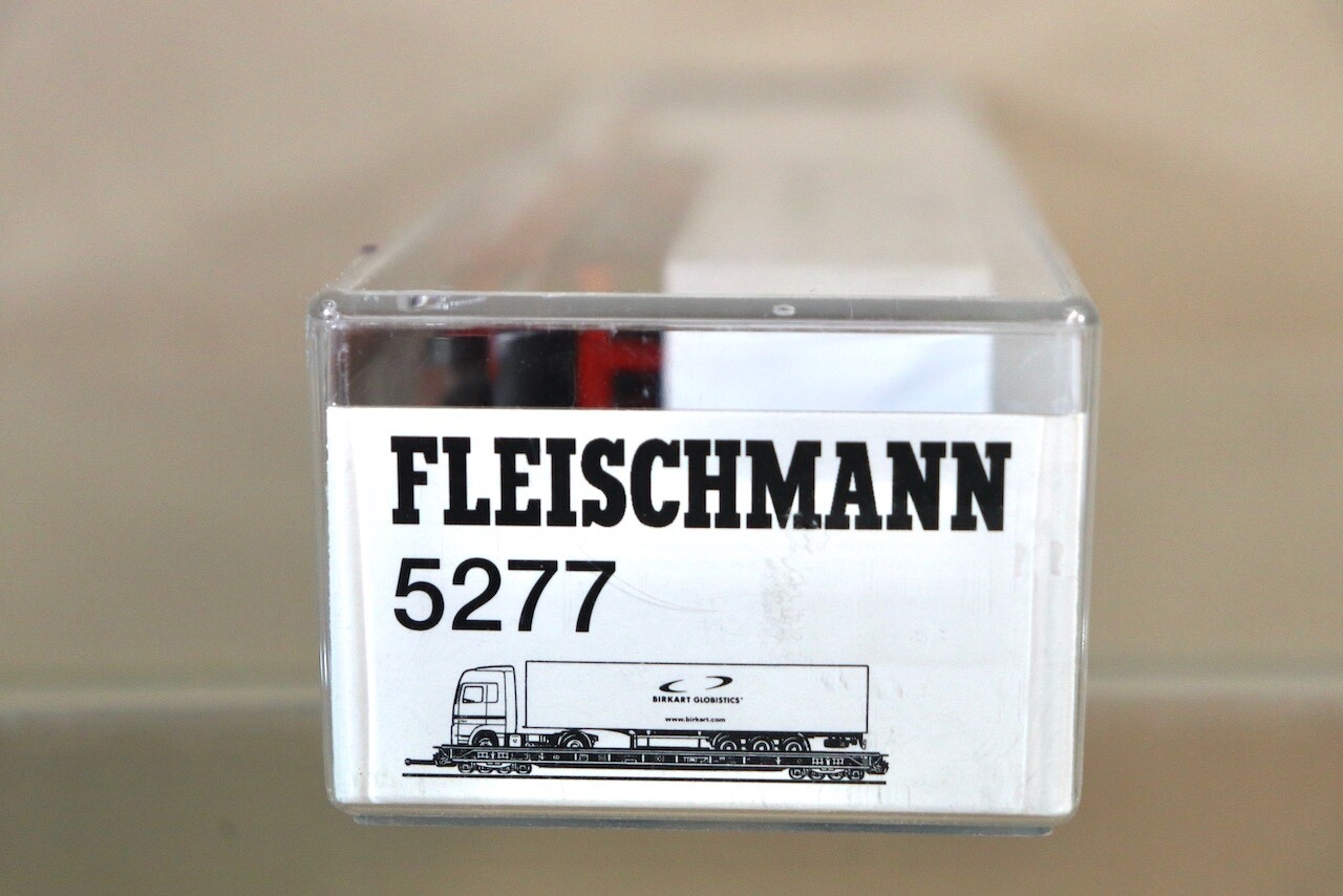 FLEISCHMANN 5277 DB RoLa LOW FLOOR WAGON & MERCEDES BIRKART TRUCK LOAD ...