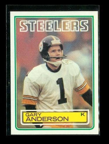 Vintage 1983 TOPPS Football Trading Card #356 GARY ANDERSON Pittsburgh ...