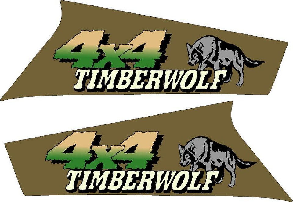 Yamaha Timberwolf 250 4x4 2x4 OEM Camo Tank side Plastic decal graphics ...