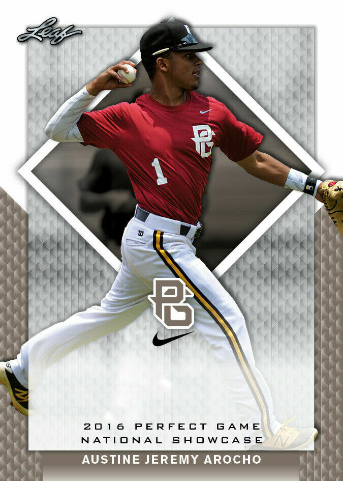 AUSTINE JEREMY AROCHO 2016 LEAF "PERFECT GAME" ALL-AMERICAN ROOKIE CARD ...