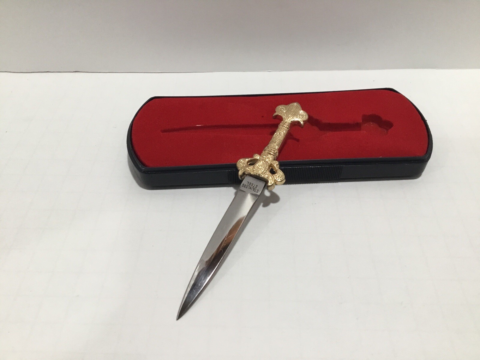 Stainless Steel Dagger or Letter Opener 5.5” With Decorative Regal ...